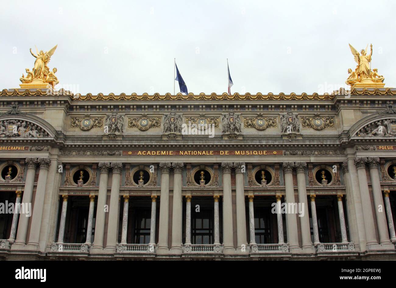 Front Facade of Opera National de Paris. Grand Opera (Garnier Palace ...