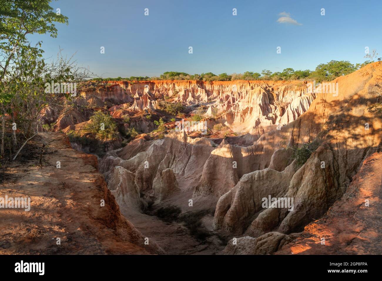Marafa (Hell's kitchen) canyon cliffs in sunset light. Malindi, Kenya ...