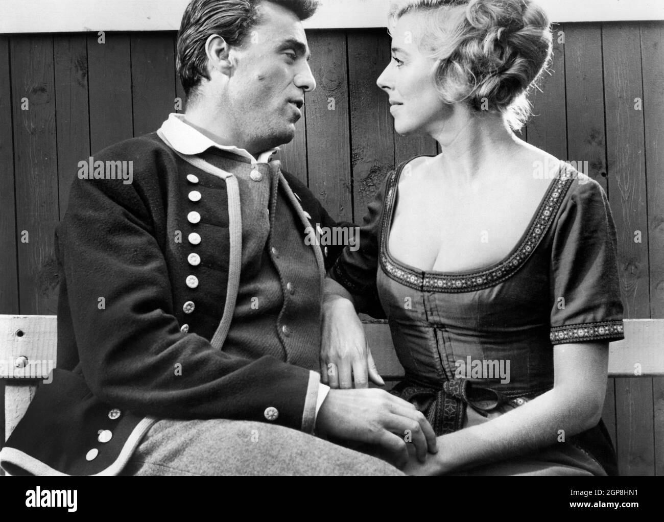 Sieghardt Rupp, Helga Marlo, on-set of the Film, "The Fountain of Love ...