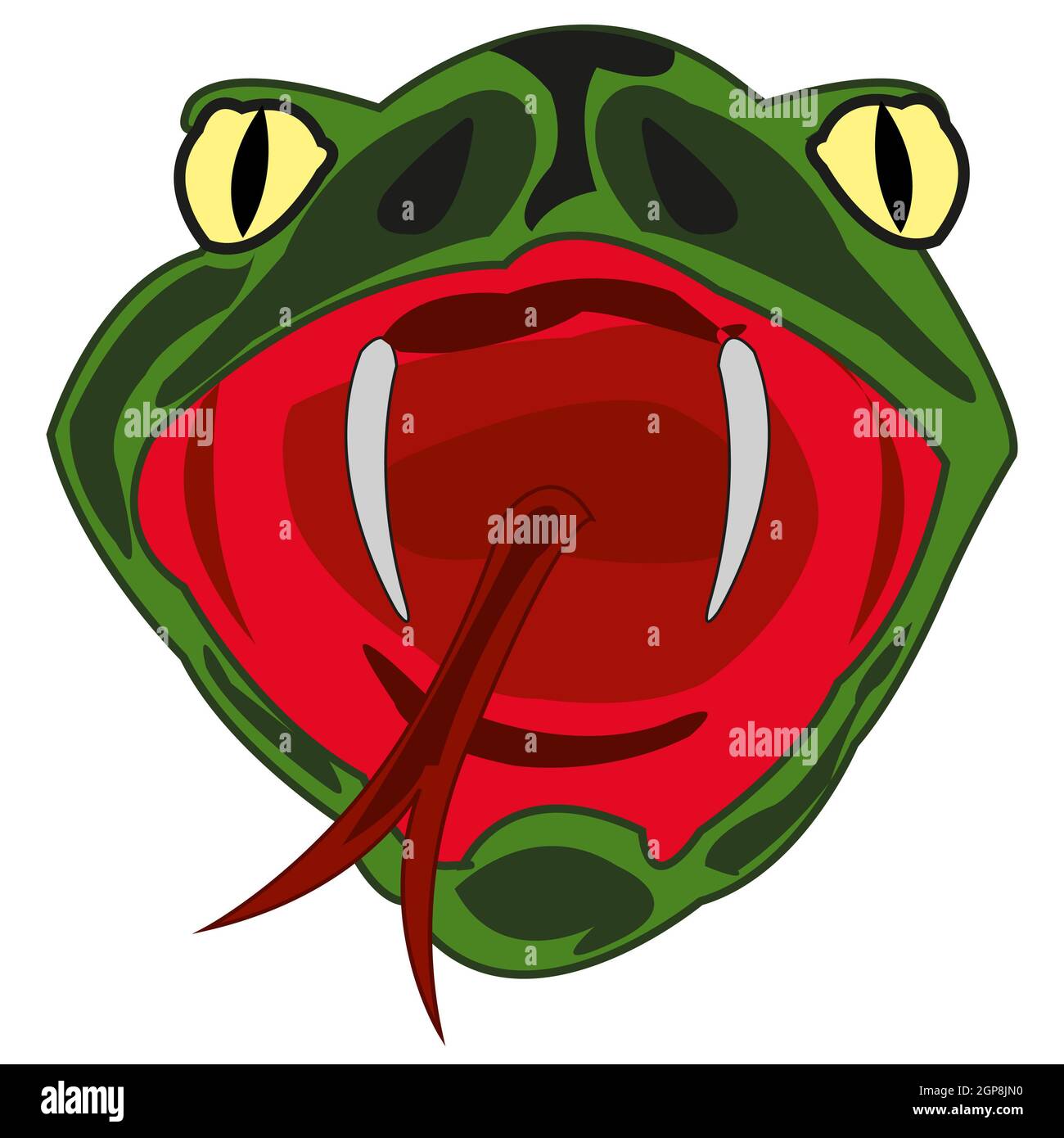 Cartoon Snake With Mouth Open