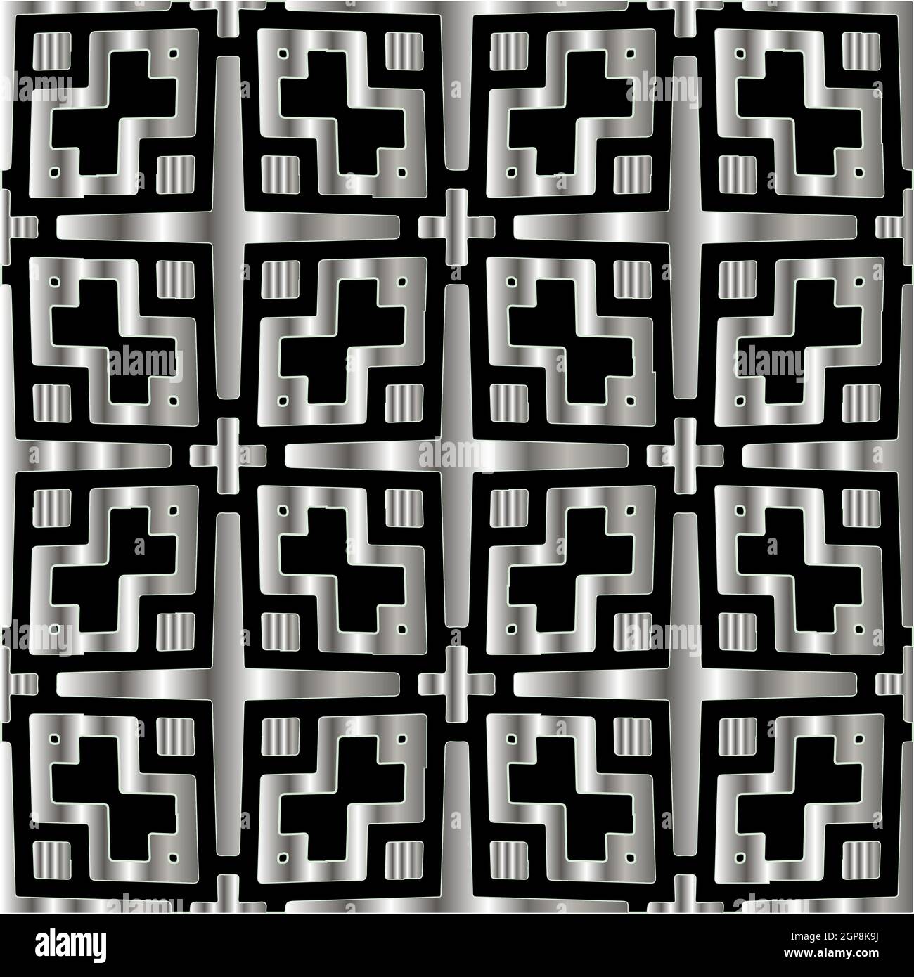 metal pattern on a black background. pattern for fabric, wallpaper ...