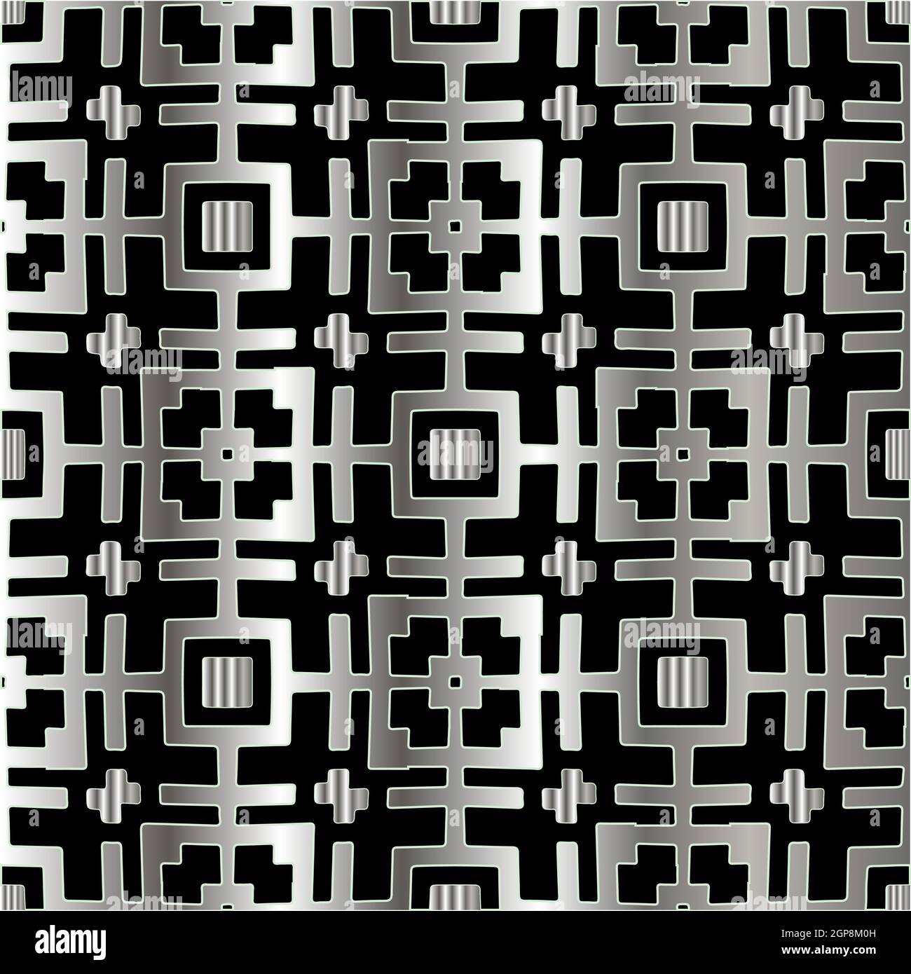 metal pattern on a black background. pattern for fabric, wallpaper ...