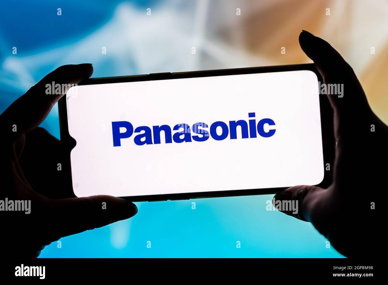 In this photo illustration, a Panasonic logo seen displayed on a ...