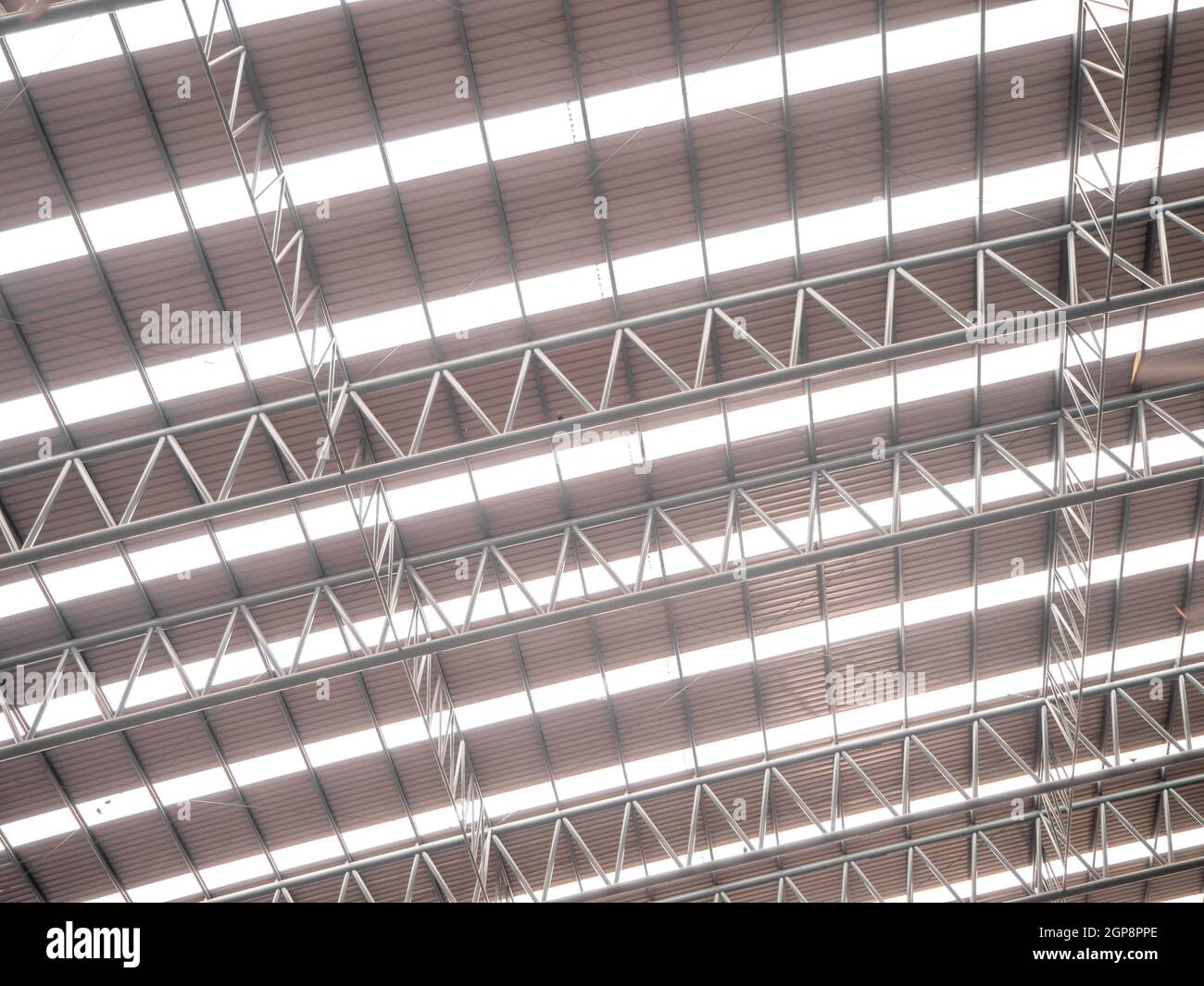 Big Hall Roof steel structure the modern design Stock Photo - Alamy