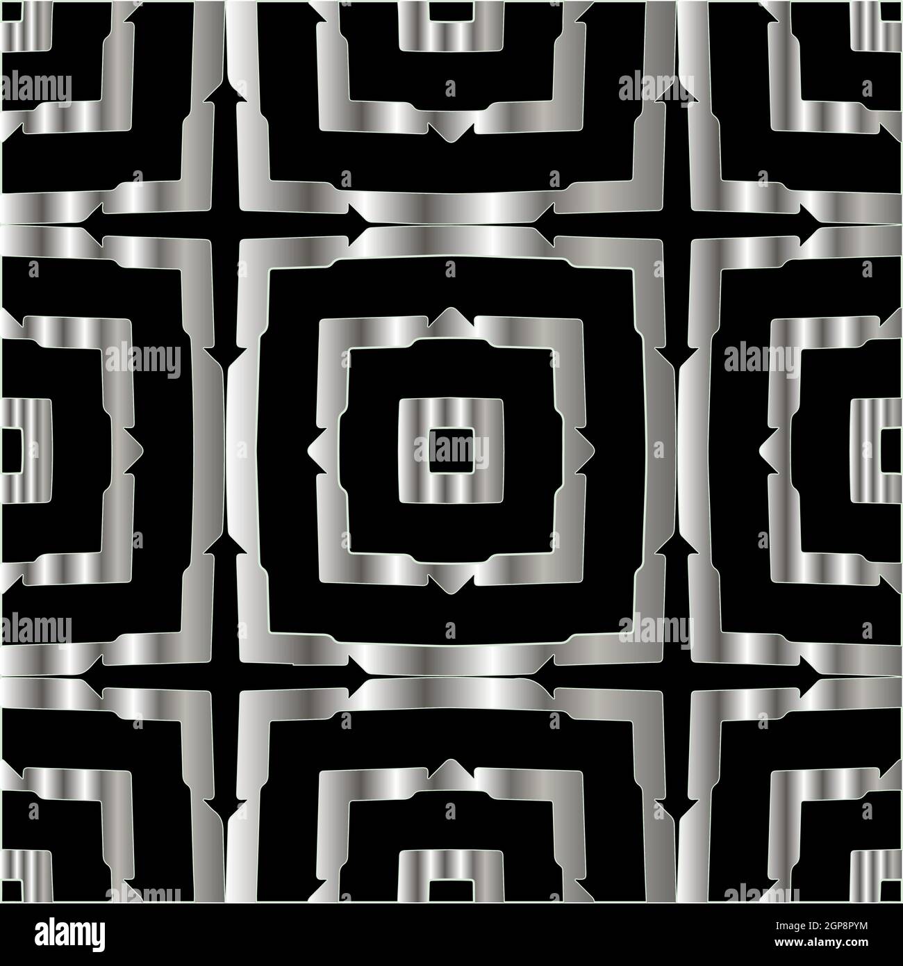 metal pattern on a black background. pattern for fabric, wallpaper ...