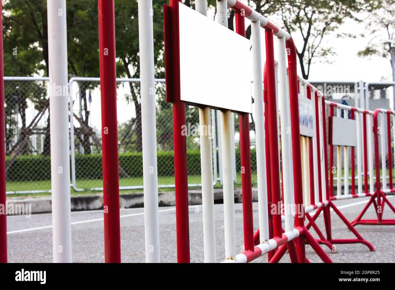 Traffic barrier Fence safety Stock Photo - Alamy