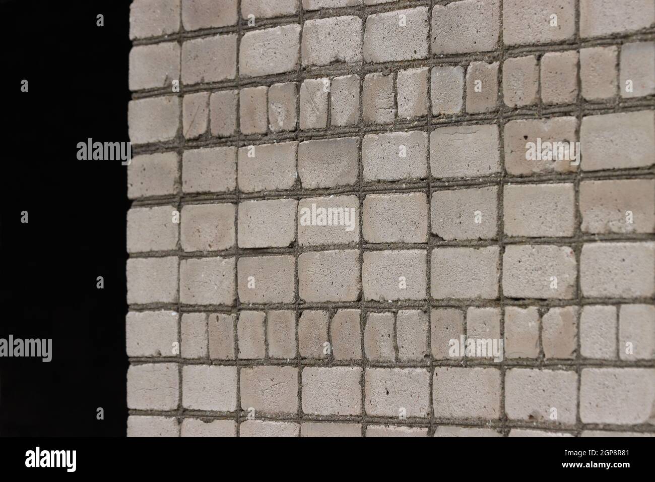 The wall is lined with white sand-lime bricks Stock Photo - Alamy