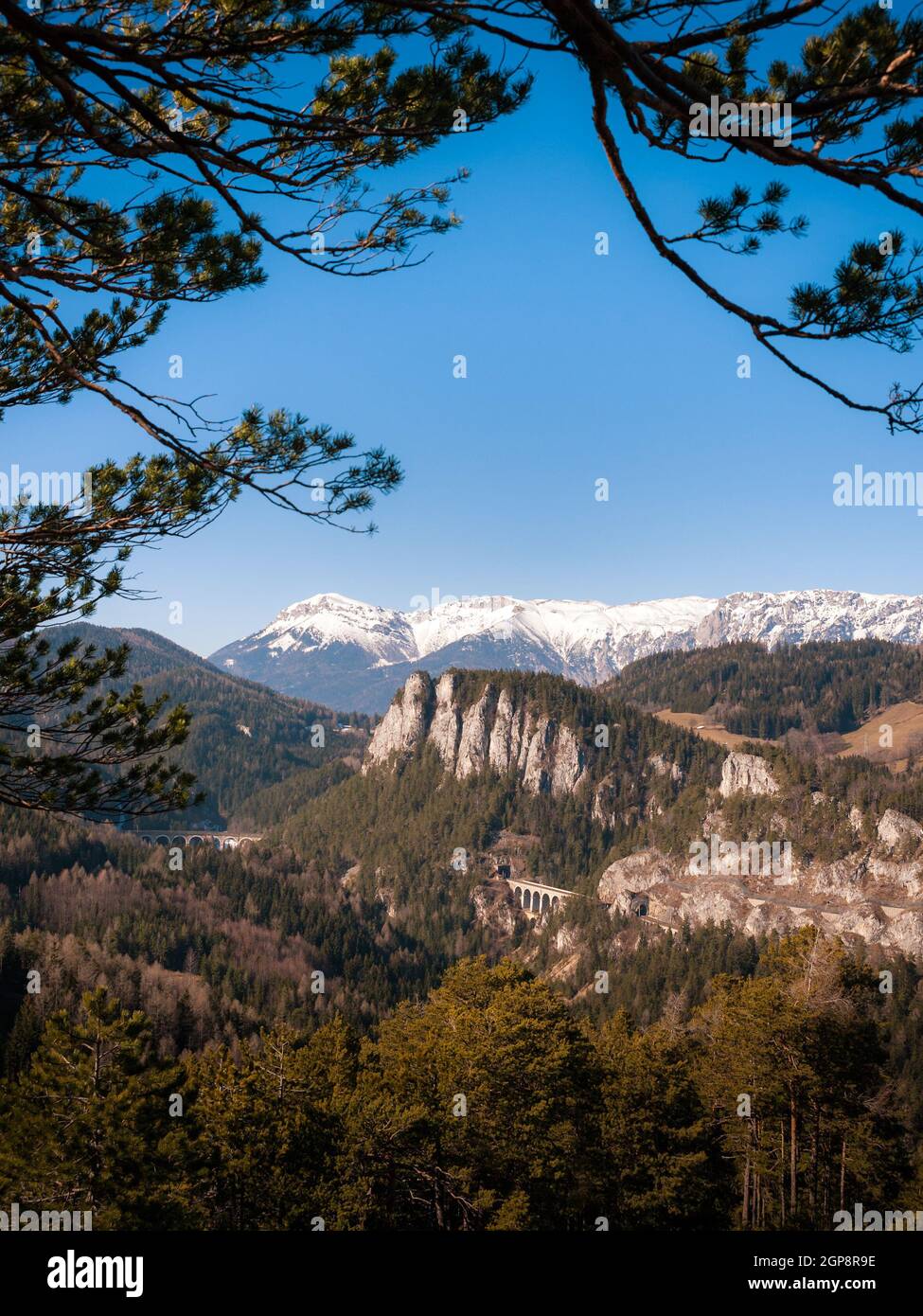 Austrian railway at Semmering built bei Carl von Ghega Stock Photo - Alamy