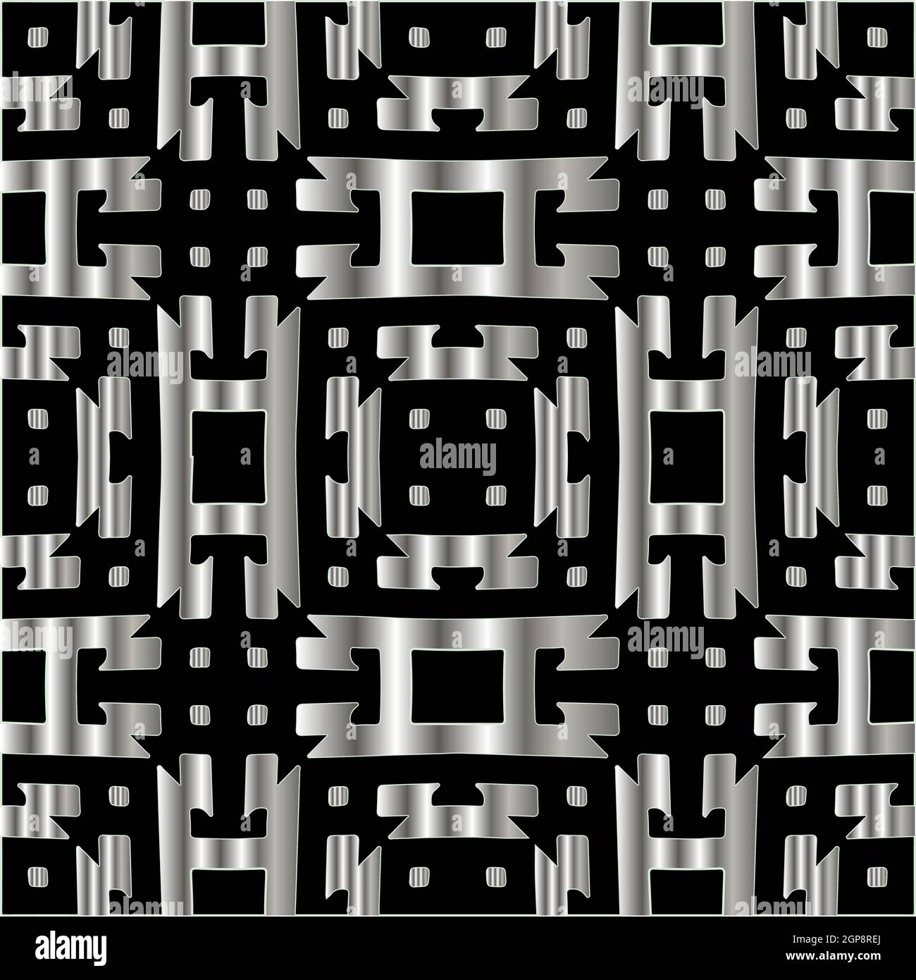 metal pattern on a black background. pattern for fabric, wallpaper ...