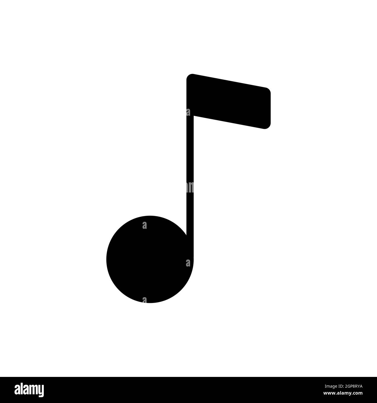 Music note flat vector glyph icon. Graph symbol for music and sound web ...