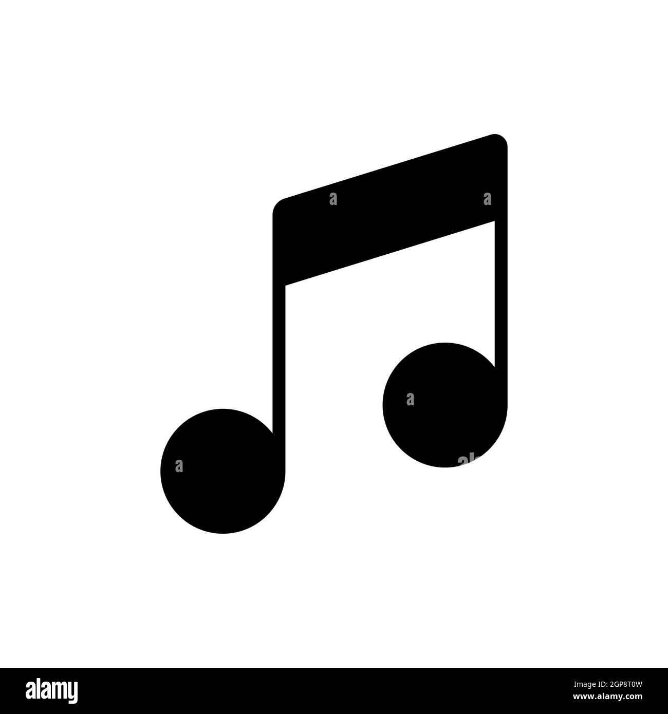 Music note flat vector glyph icon. Graph symbol for music and sound web ...