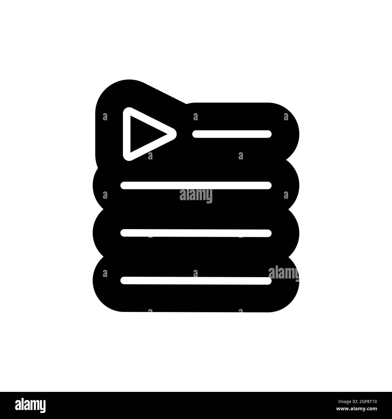 Music playlist vector flat glyph icon. Musical note icon, music icon ...