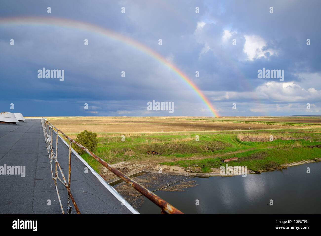 Rainbow view from roof building hi-res stock photography and images - Alamy