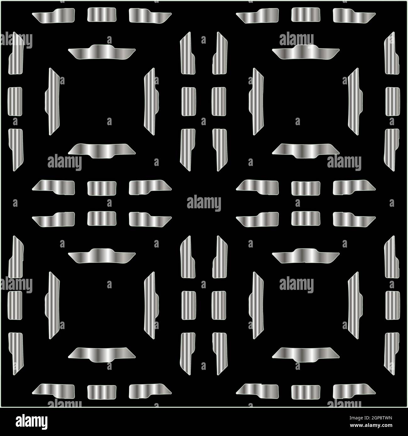 metal pattern on a black background. pattern for fabric, wallpaper ...