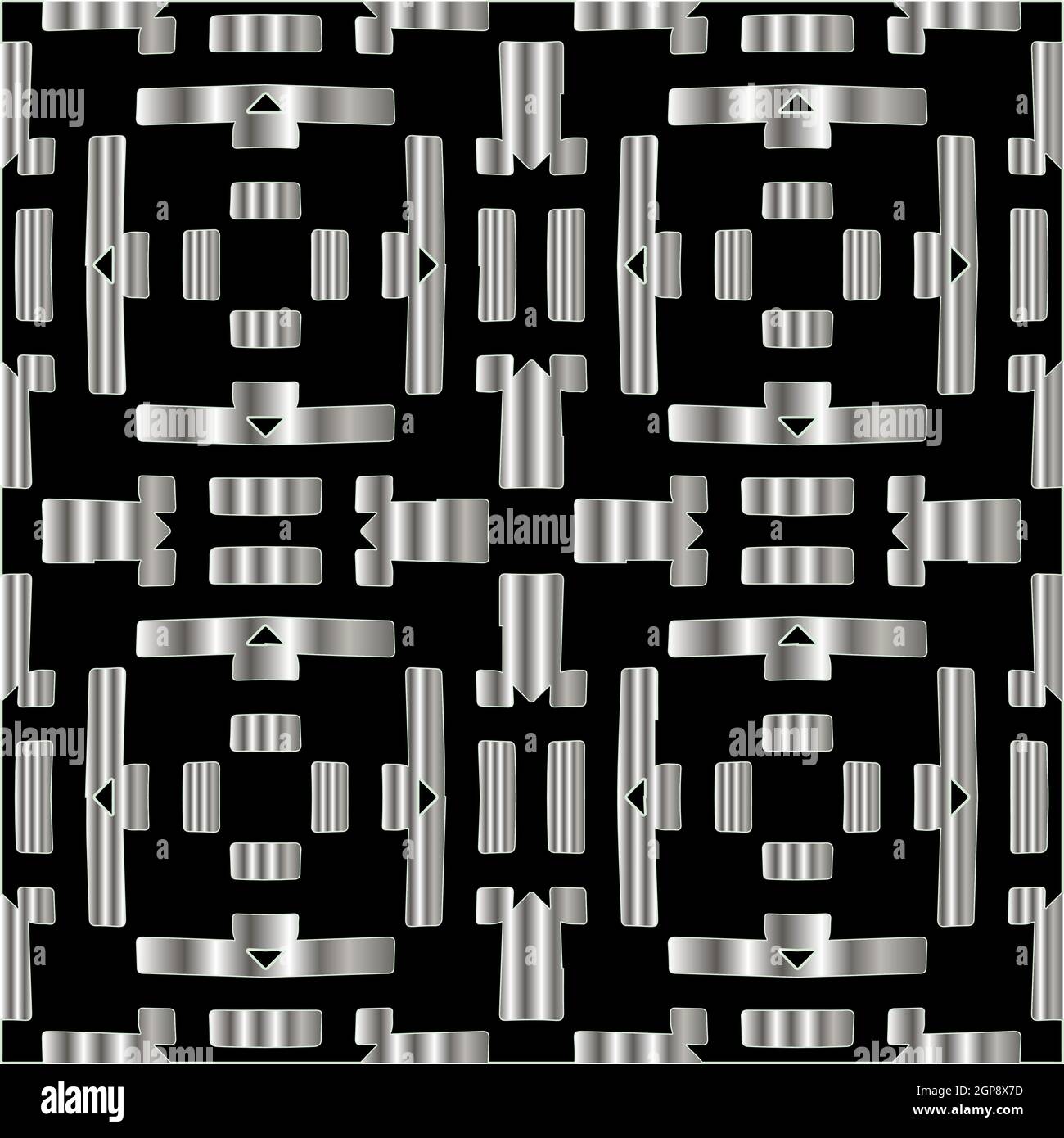 metal pattern on a black background. pattern for fabric, wallpaper ...