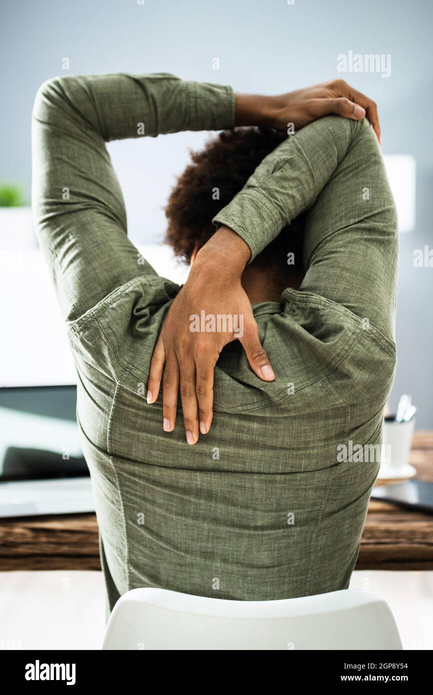 African man doing stretching hi-res stock photography and images - Alamy