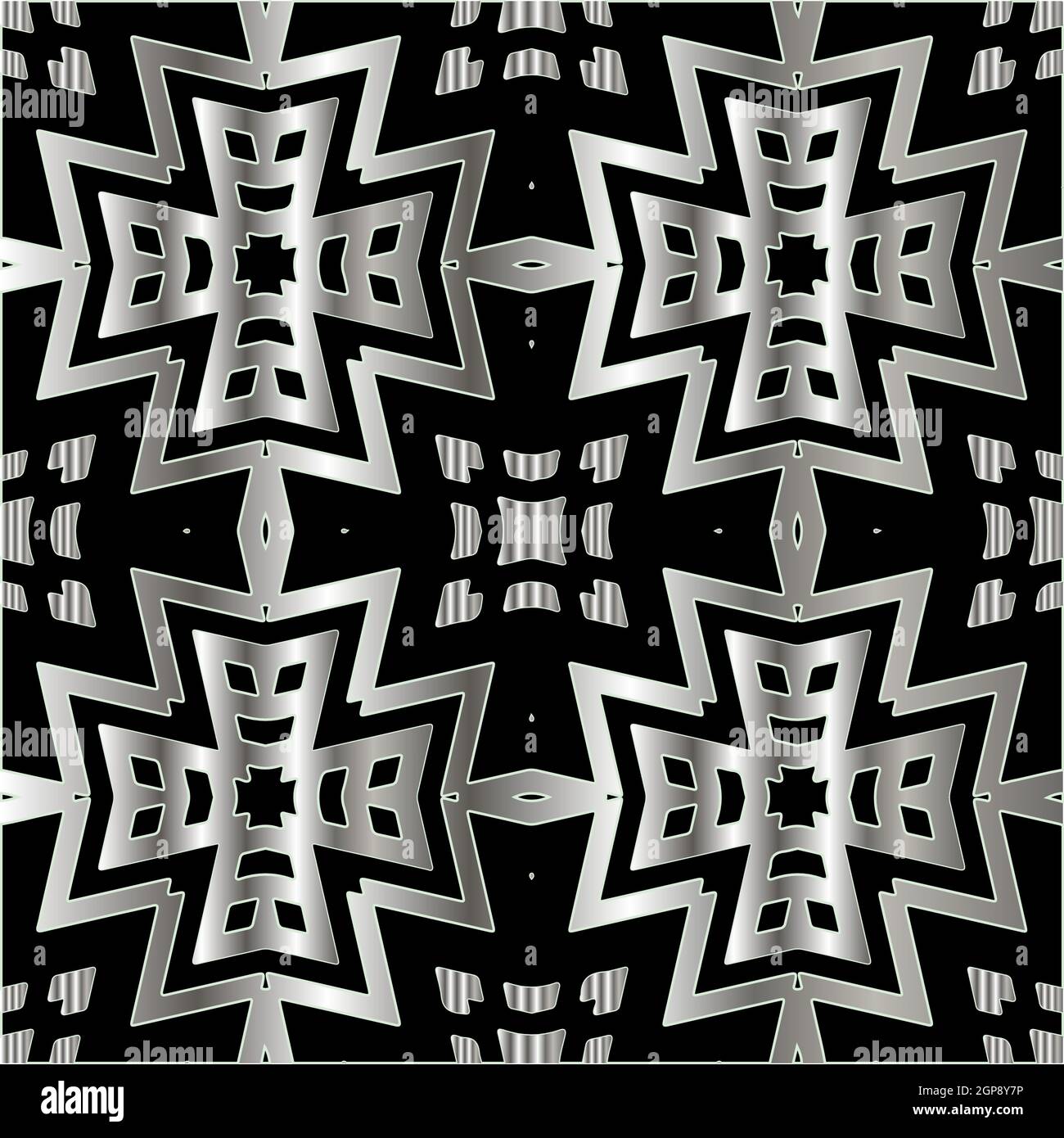 metal pattern on a black background. pattern for fabric, wallpaper ...