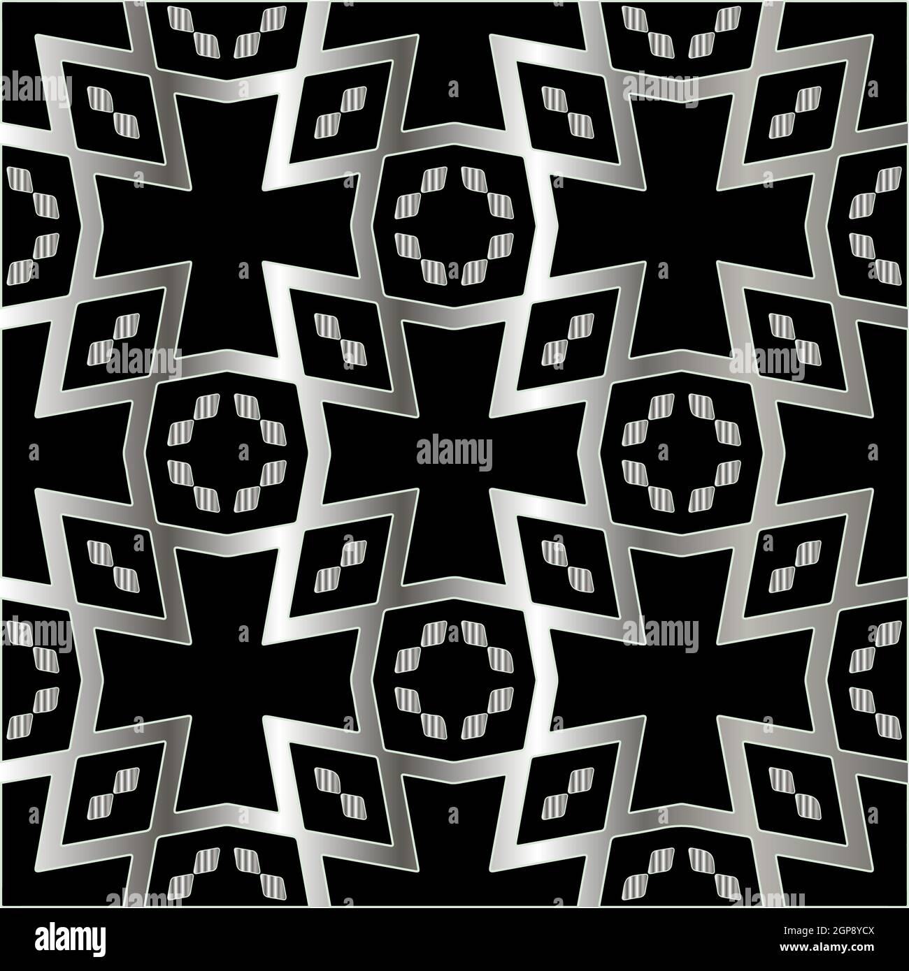 metal pattern on a black background. pattern for fabric, wallpaper ...