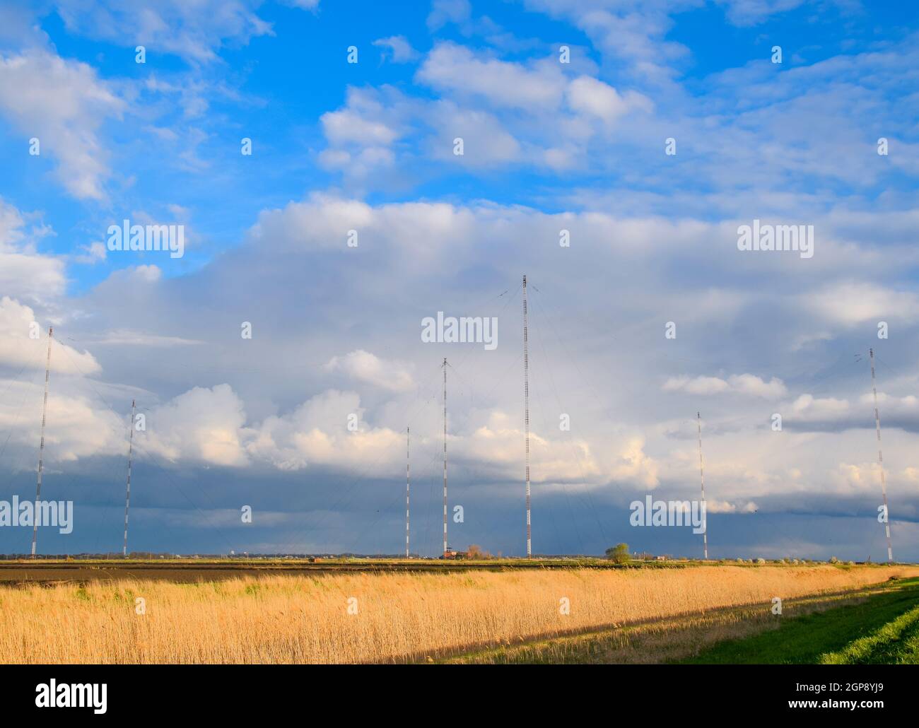 Towers of long-wave communication Goliath. Radio equipment for ...