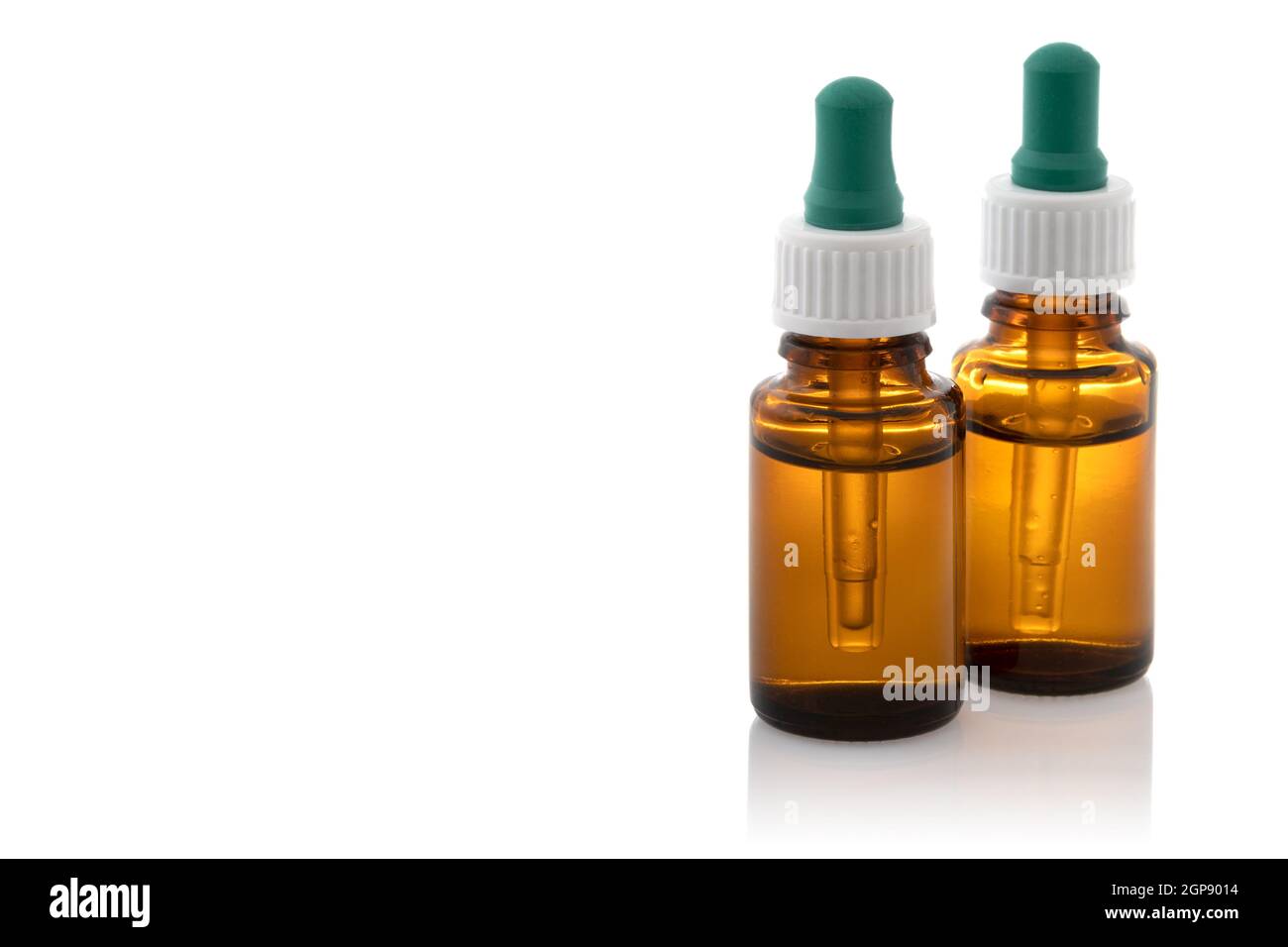 Brown medicine glass bottles with droppers isolated over white Stock ...