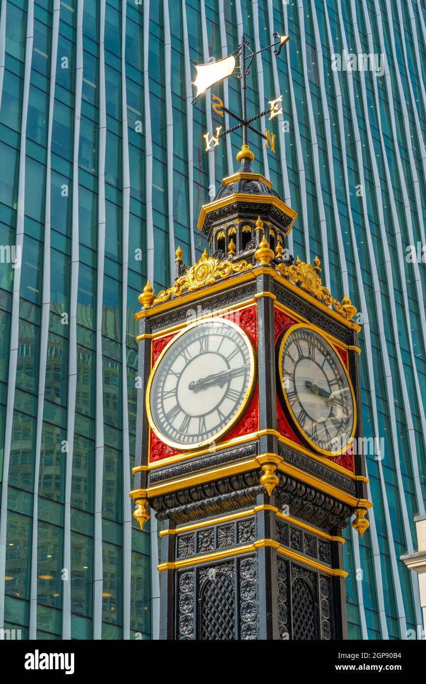 View of Little Ben Clock, 1892 replica of Big Ben, Victoria, London ...