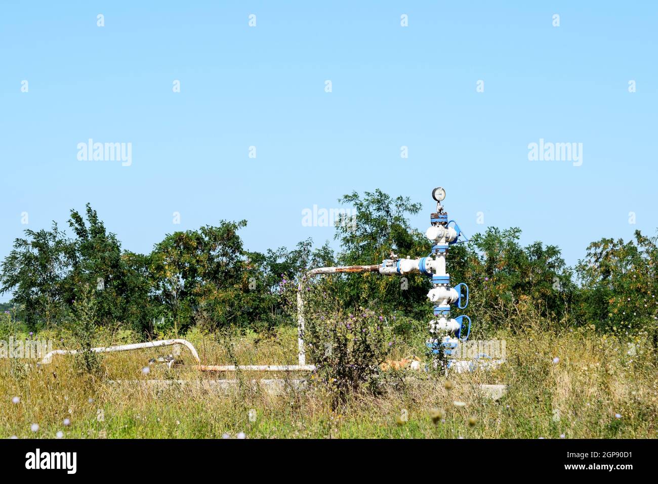 Well for water injection into the reservoir. Maintaining reservoir ...