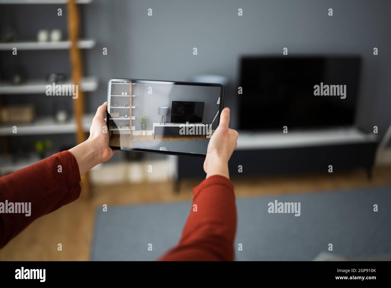 Virtual Guided Real Estate Broker House Tour Stock Photo - Alamy