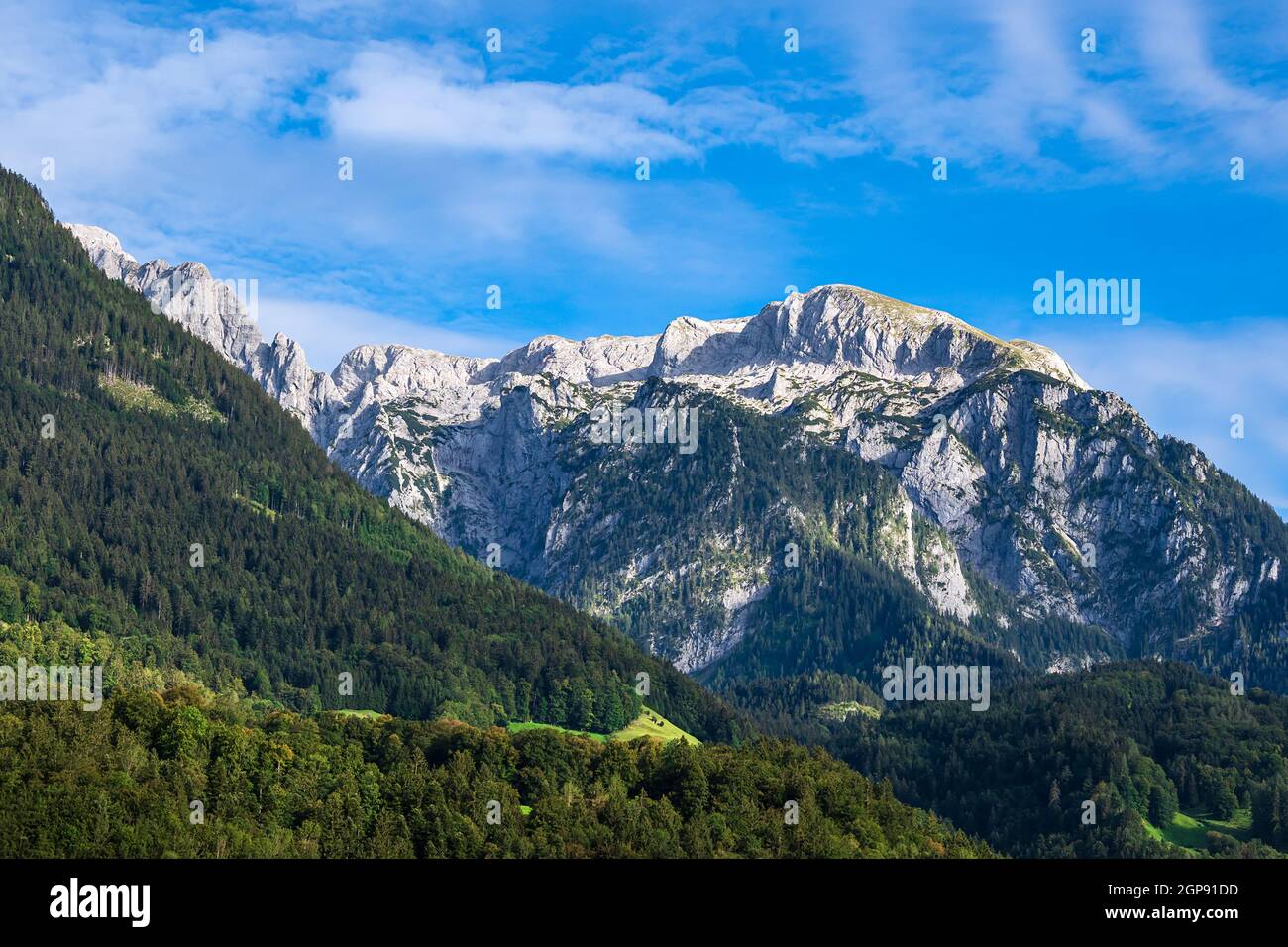 Landscape with mountains in the Berchtesgaden Alps, Germany Stock Photo ...