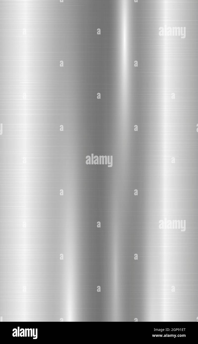 Texture panorama of silver metal with reflection - background Stock ...