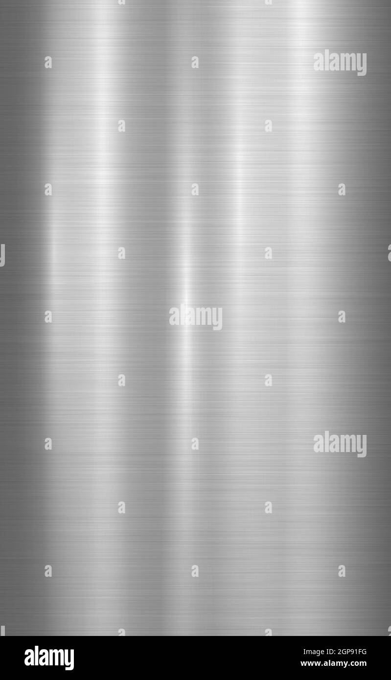 Texture panorama of silver metal with reflection - background Stock ...