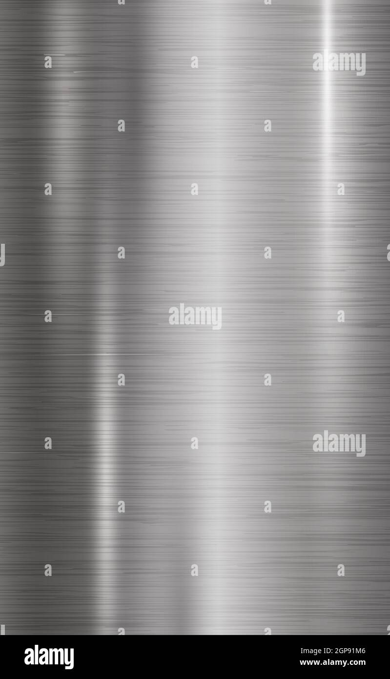 Texture panorama of silver metal with reflection - background Stock ...