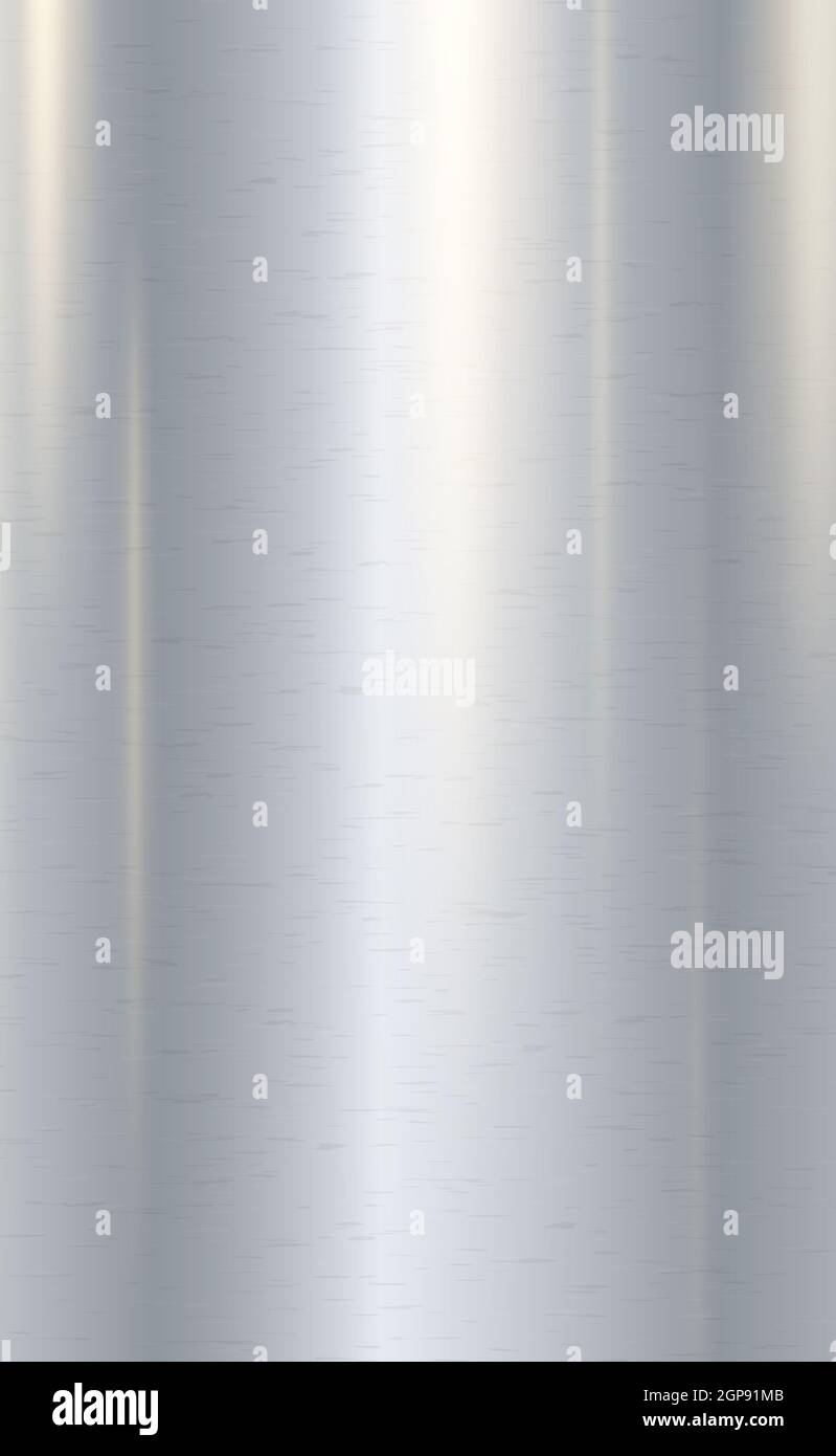 Texture panorama of silver metal with reflection - background Stock ...