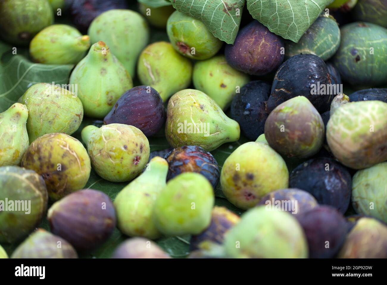 Tasty organic figs at local market Stock Photo - Alamy
