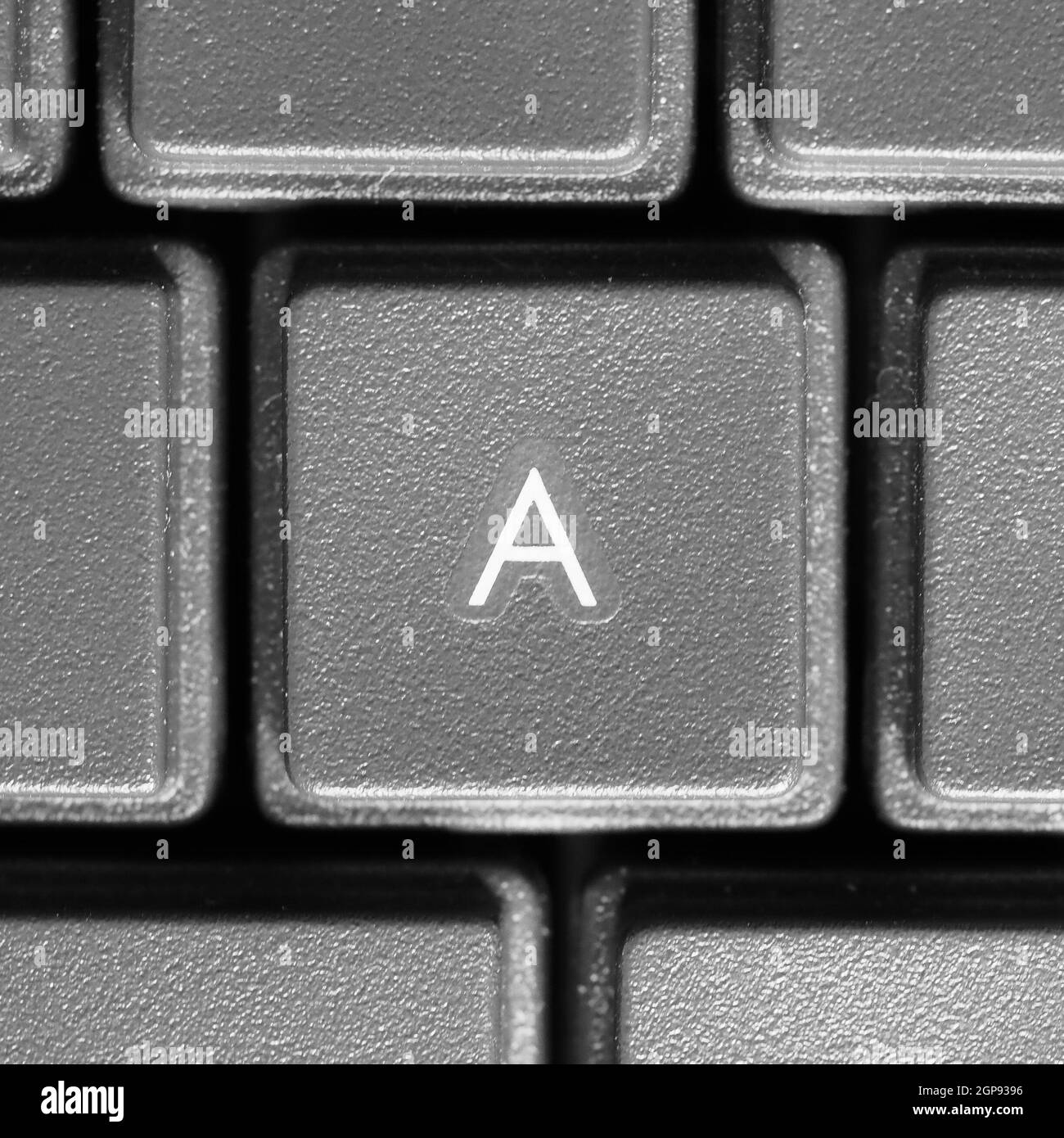 Letter A key on computer keyboard keypad Stock Photo - Alamy