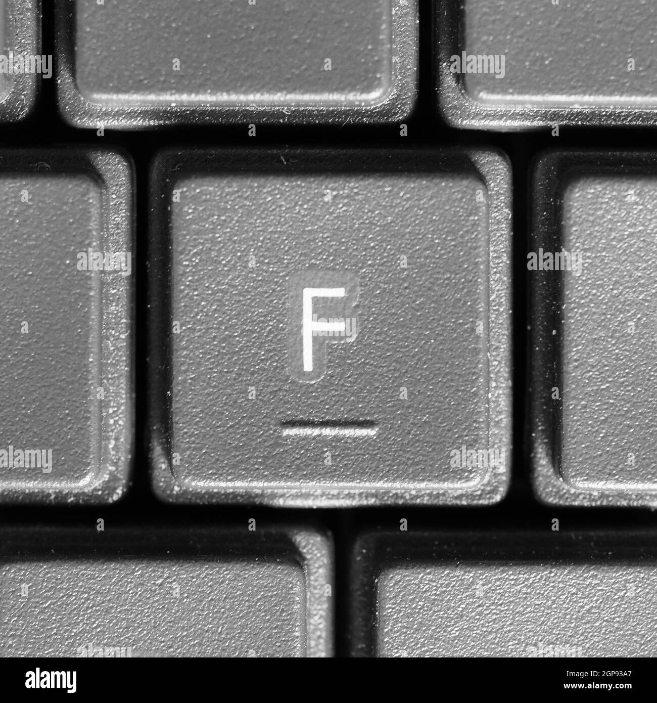 Letter F key on computer keyboard keypad Stock Photo - Alamy