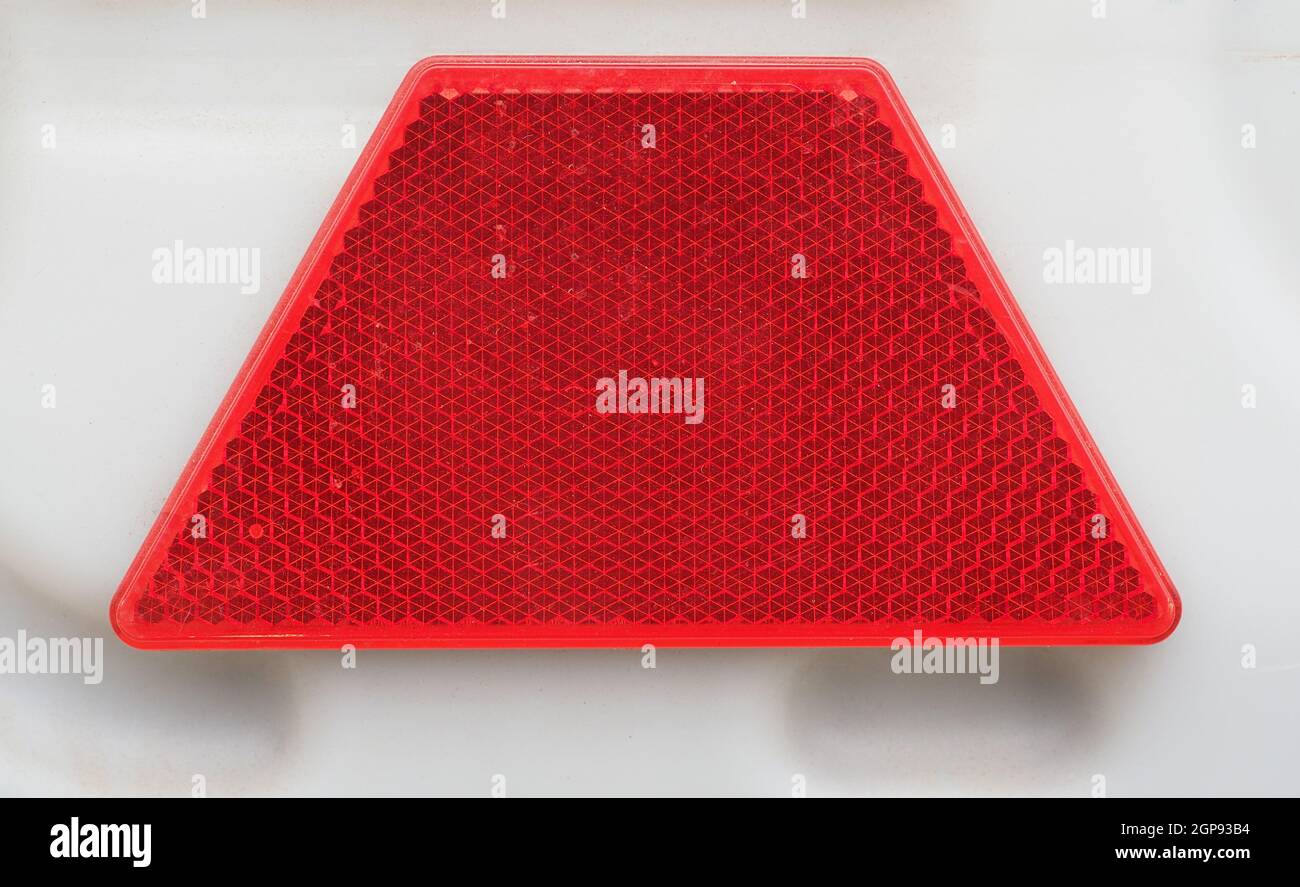 red safety reflector light on a bycicle Stock Photo - Alamy