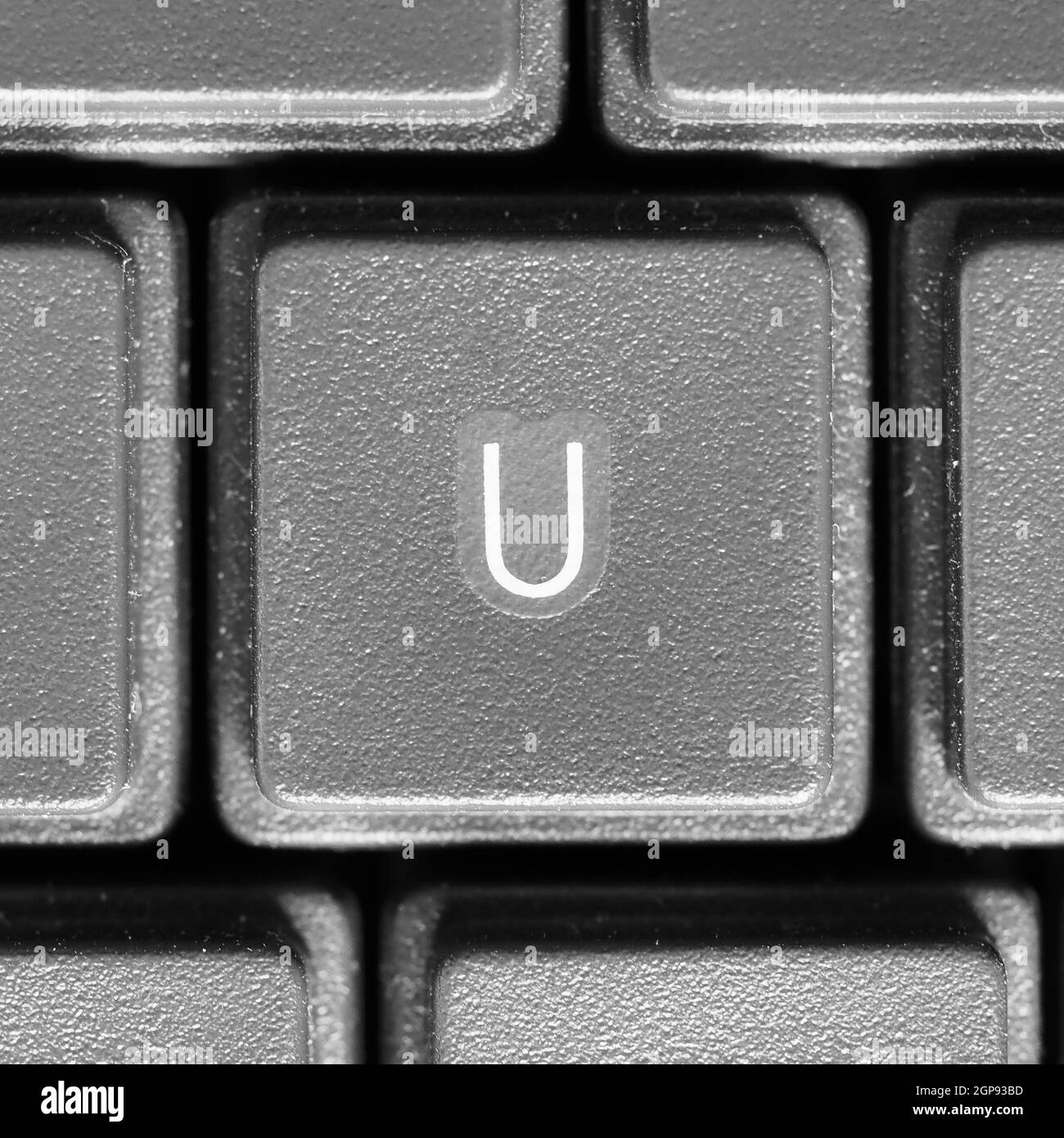 Letter U key on computer keyboard keypad Stock Photo - Alamy