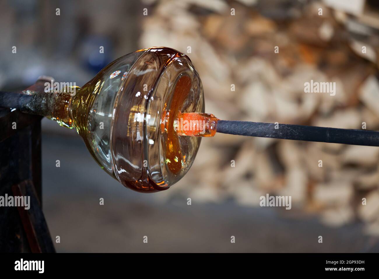 glass blower carefully making his product Stock Photo - Alamy