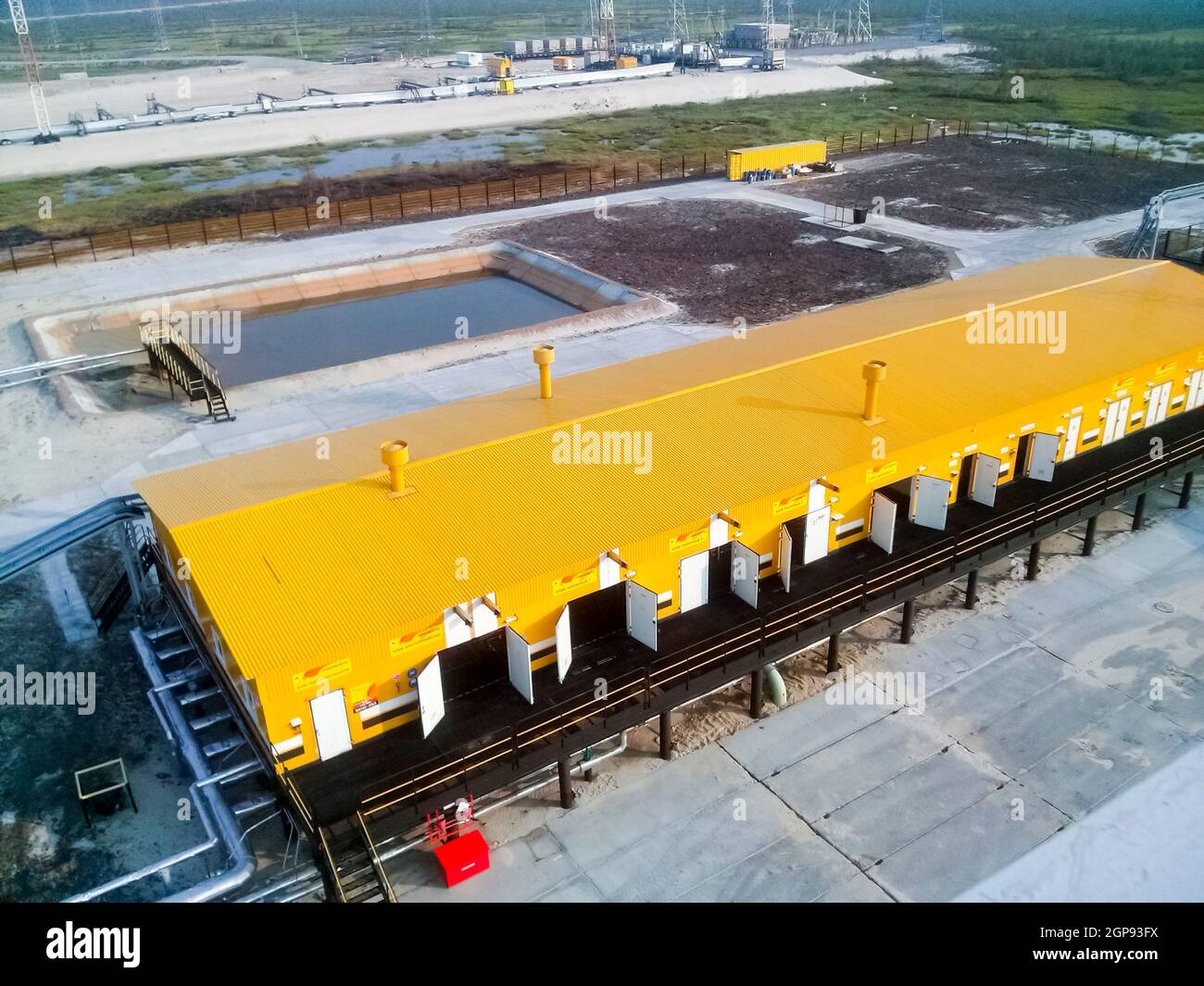 Oil and gas field, near Khanty-Mansiysk, Russia - September 30, 2017 ...