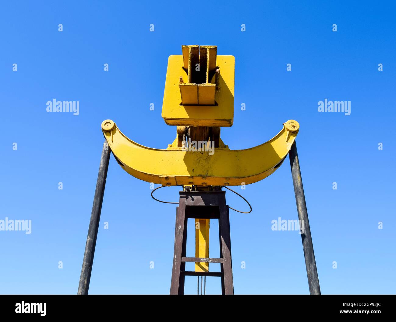 The pumping unit as the oil pump installed on a well. Equipment of oil ...