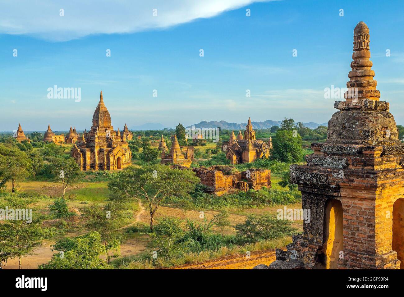 Bagan city downtown skyline cityscape of Myanmar Stock Photo - Alamy