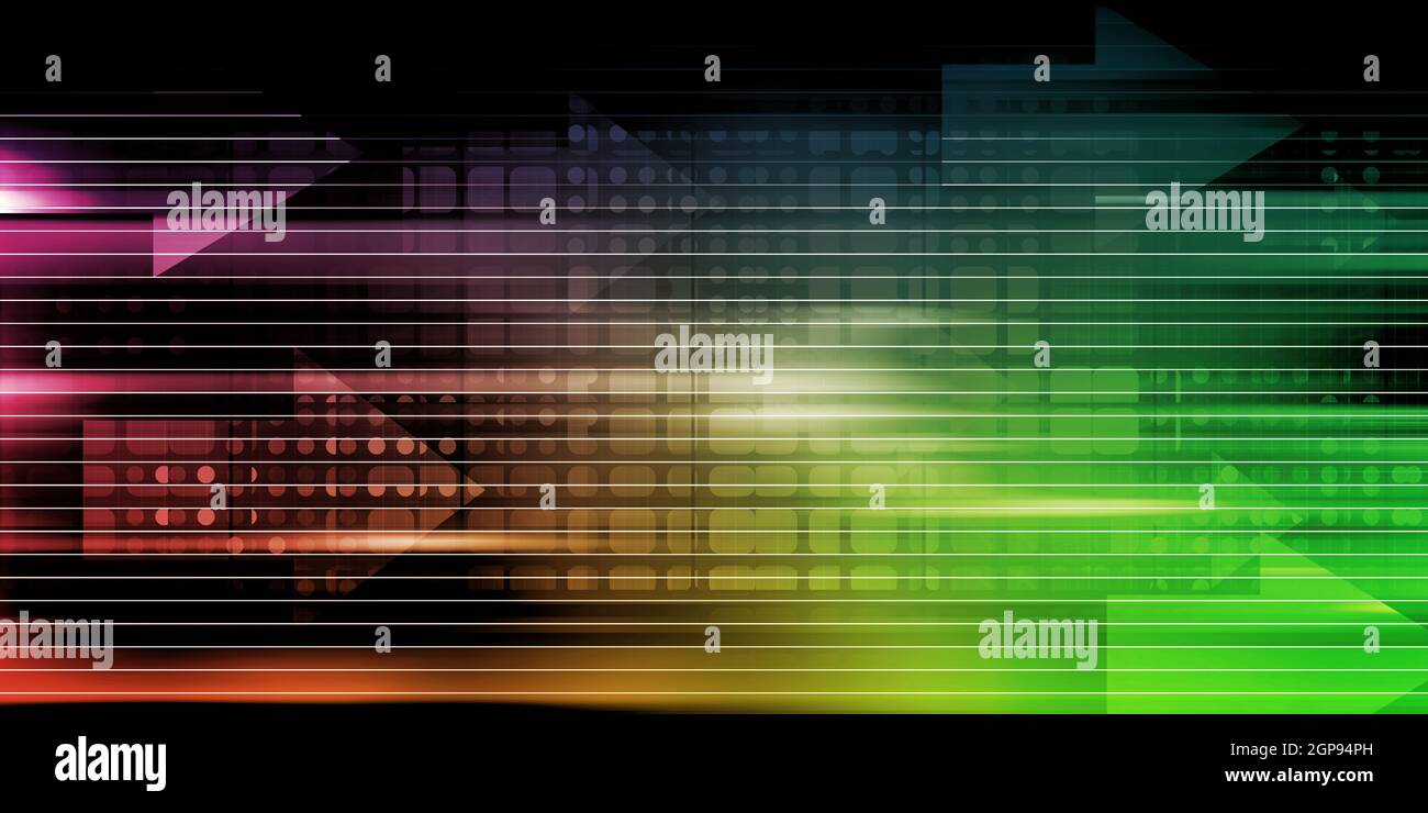 Technology Network with Futuristic Graph Chart Concept Stock Photo - Alamy