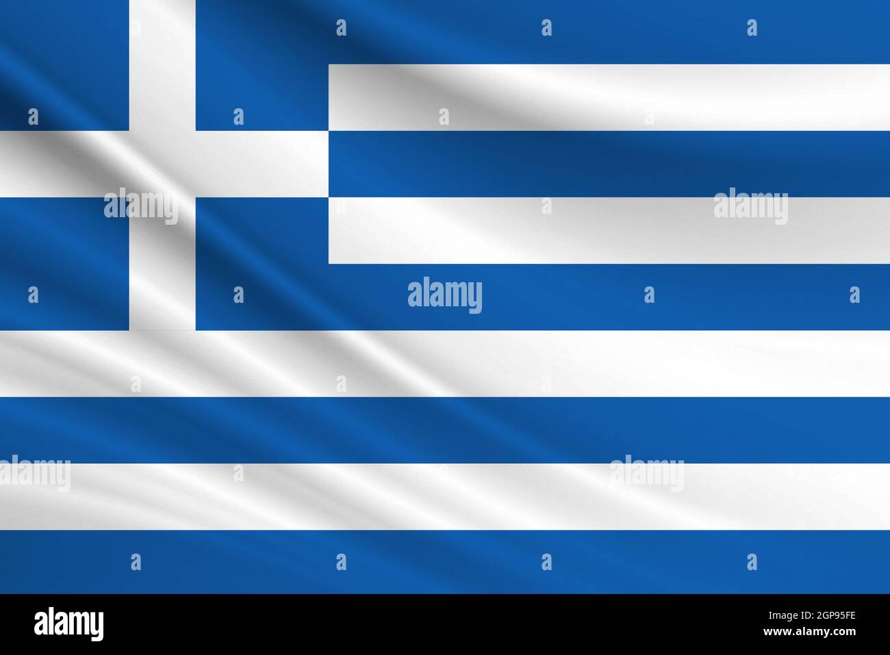 Flag of Greece. Fabric texture of the flag of Greece Stock Photo - Alamy