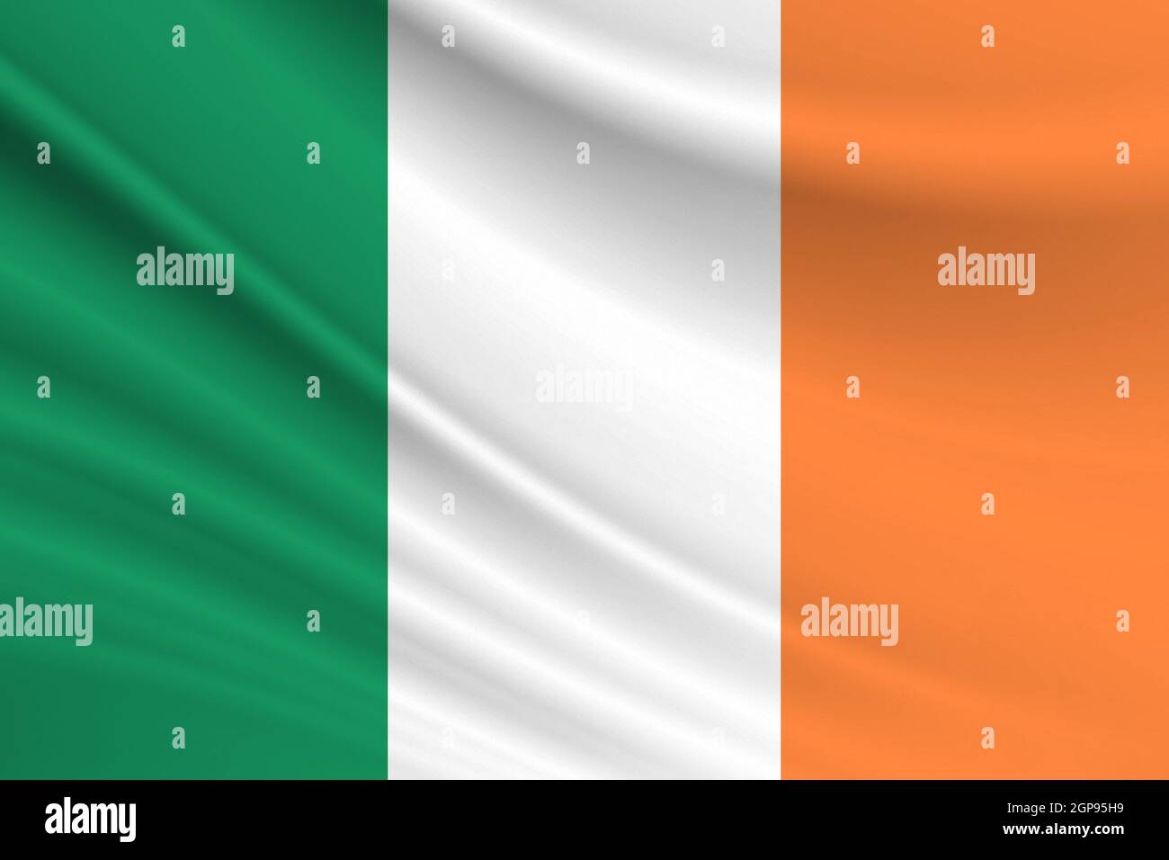 Flag of Ireland Fabric texture of the flag of Ireland Stock Photo - Alamy