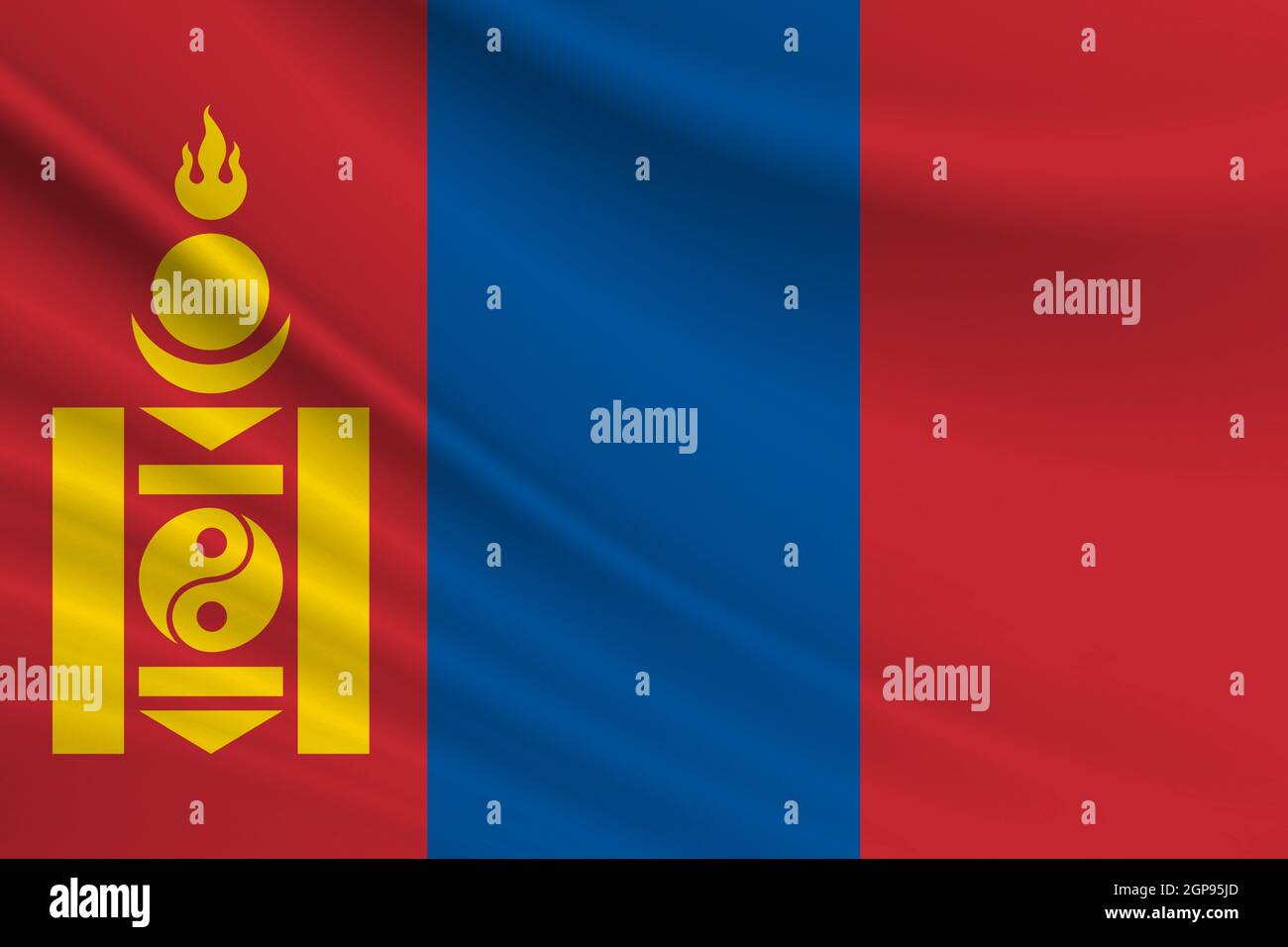 Mongolia flag fabric texture hi-res stock photography and images - Alamy