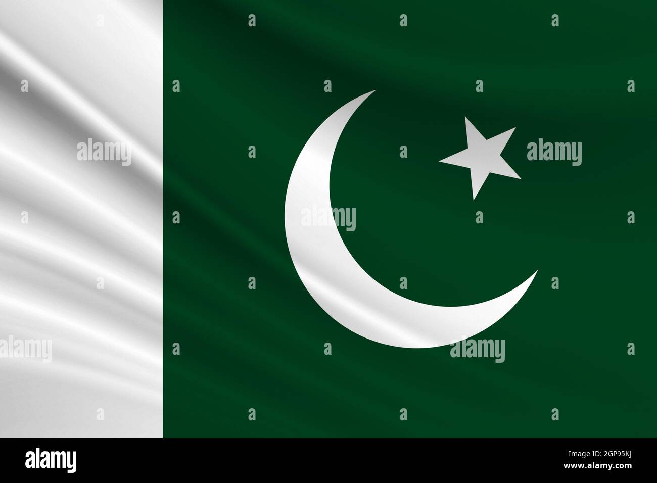 Flag of Pakistan. Fabric texture of the flag of Pakistan Stock Photo ...