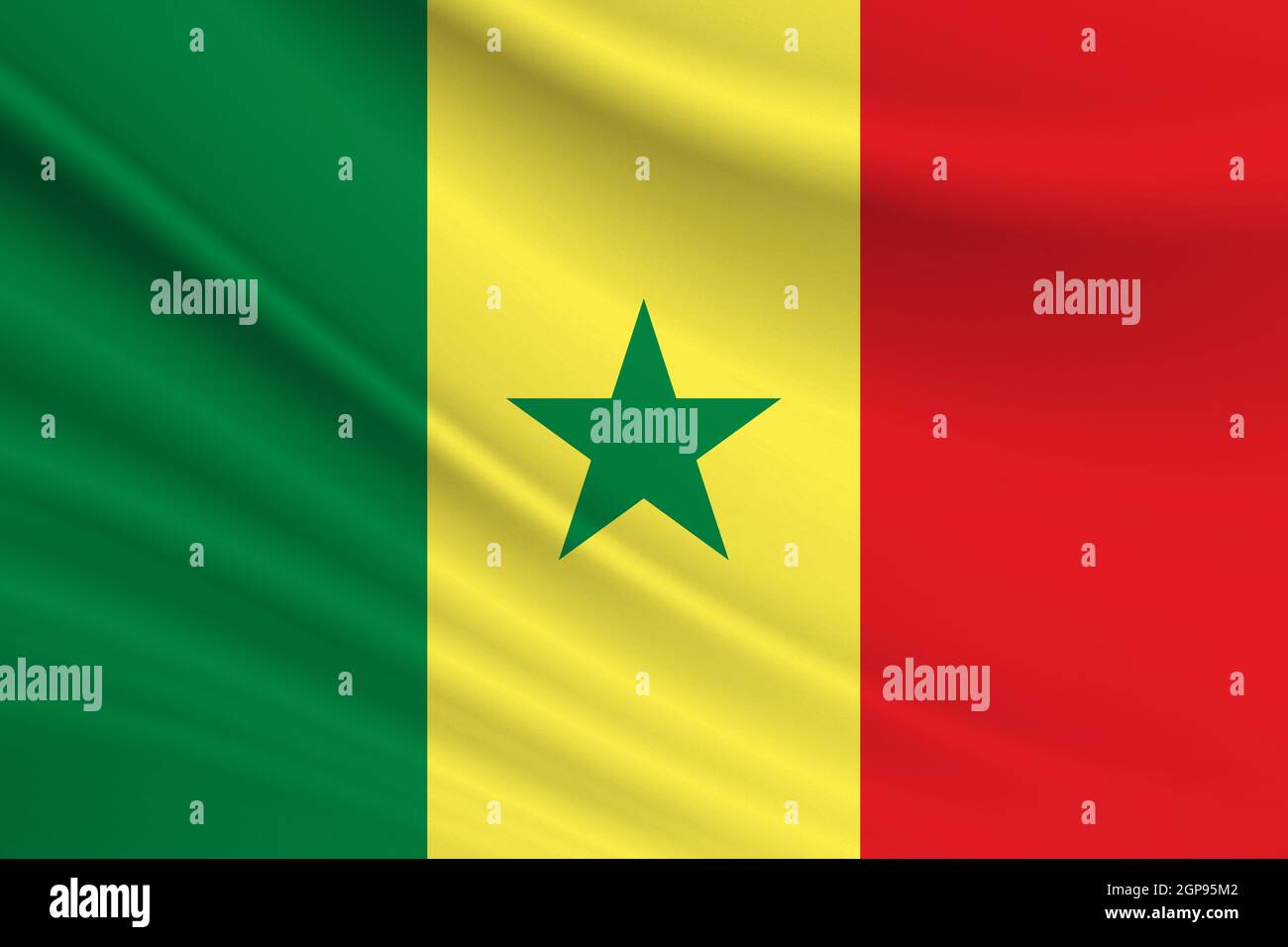 Flag of Senegal. Fabric texture of the flag of Senegal Stock Photo - Alamy