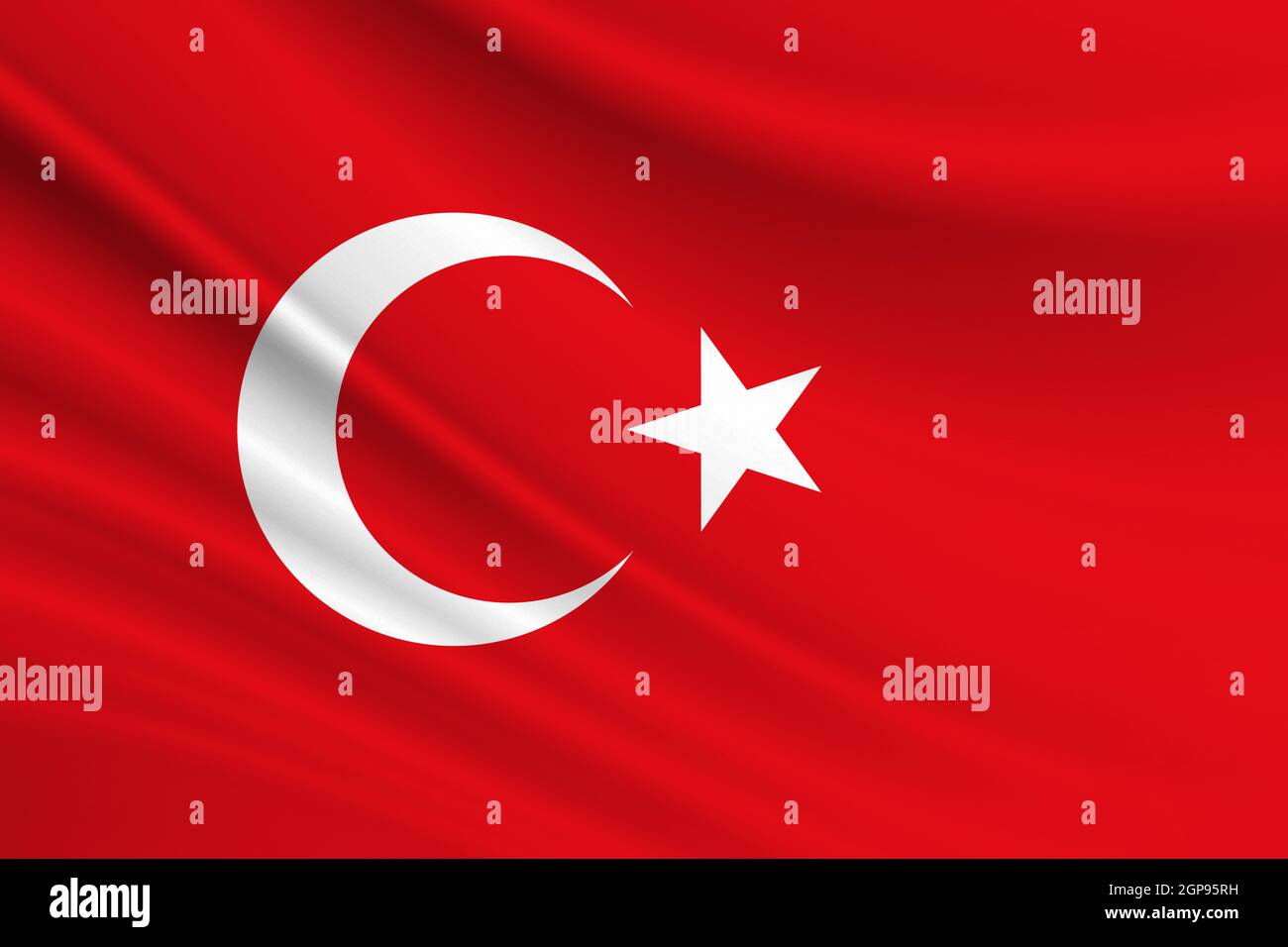 Flag of Turkey. Fabric texture of the flag of Turkey Stock Photo - Alamy
