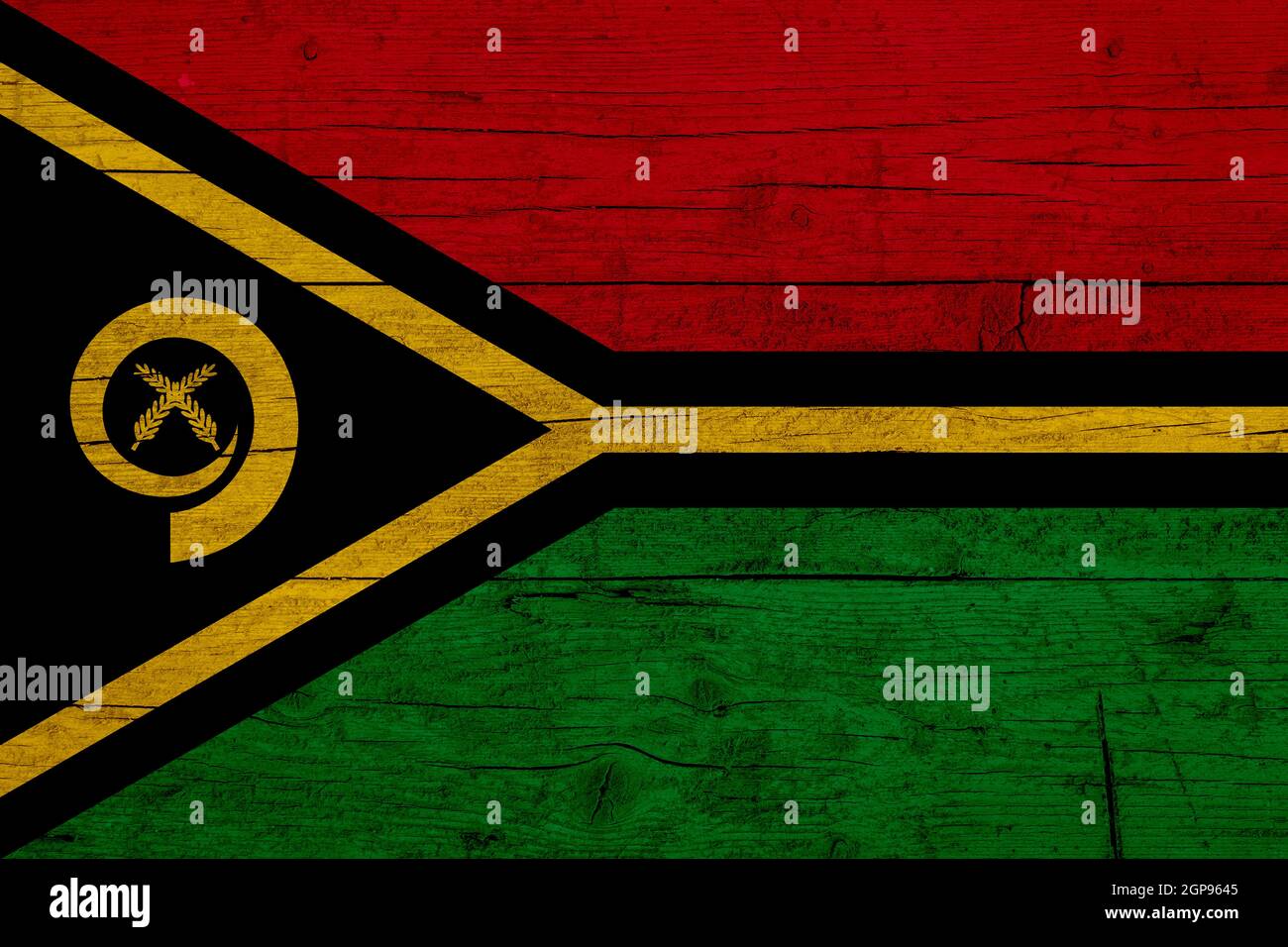Flag of Vanuatu. Wooden texture of the flag of Vanuatu Stock Photo - Alamy