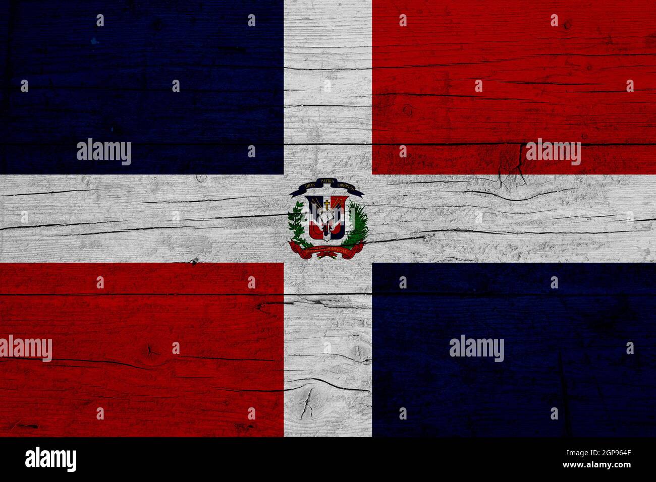 Flag of Dominican Republic Wooden texture of the flag of Dominican ...